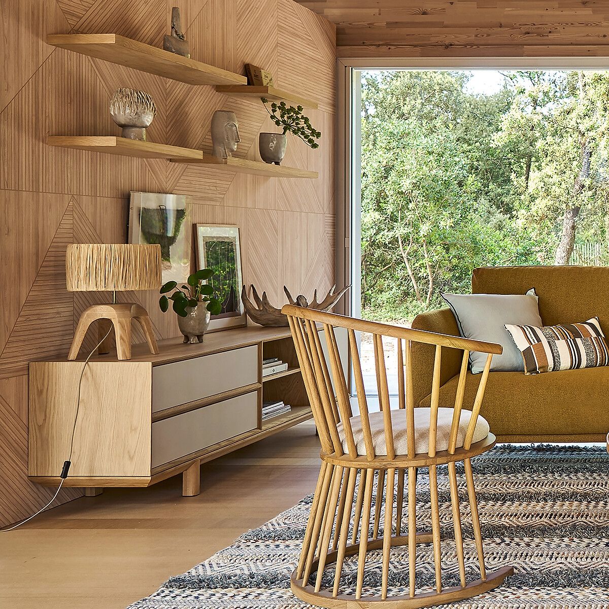 Etagère murale chêne L100 cm, Tidder Chêne Naturel | MANHÃ TARDE ...